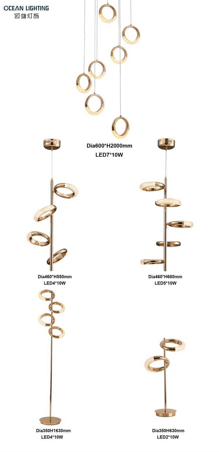 Buy Ocean Lighting Luxury Modern Bedroom Acrylic Gold Floor Light from ...